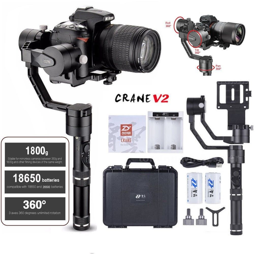 Zhiyun Tech Crane V2 3-Axis Camera Stabilizer | Malang hobbies